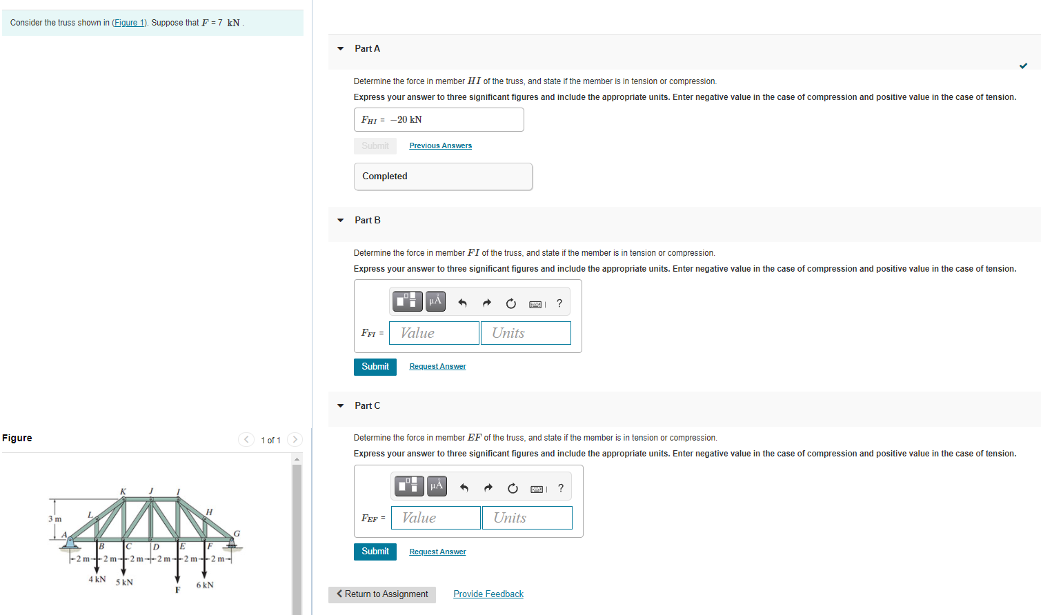 Solved Consider The Truss Shown In Figure 1 Suppose That
