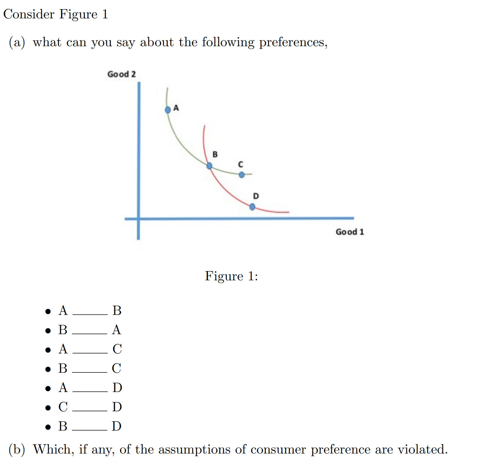 Solved (a) what can you say about the following preferences, | Chegg.com