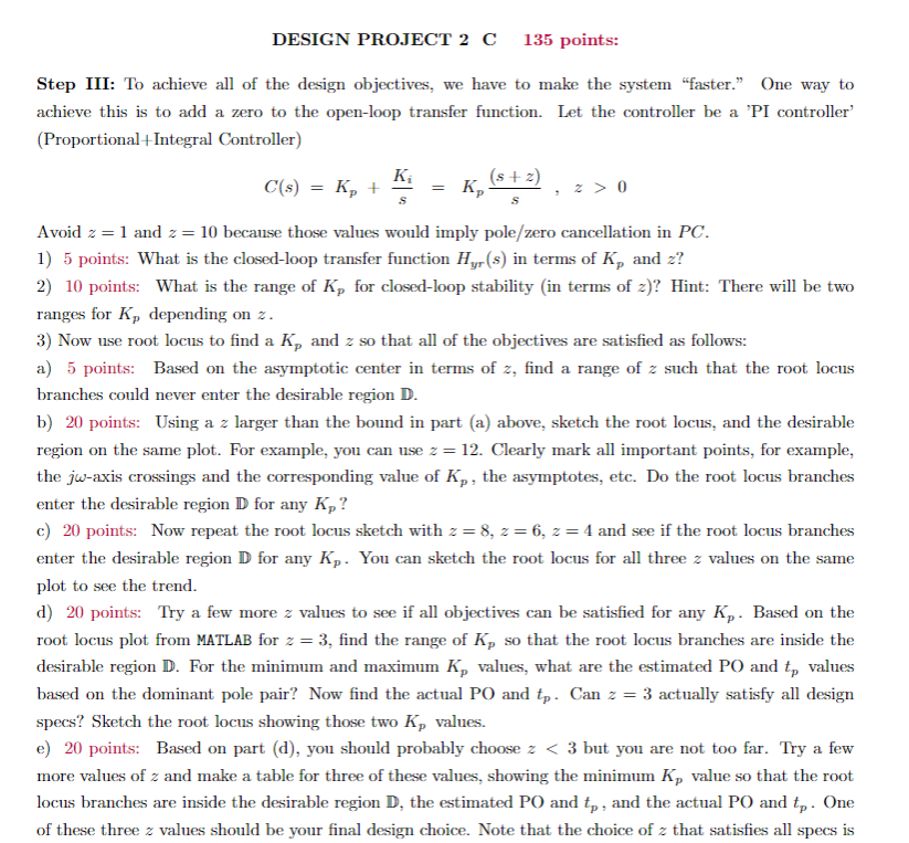 Solved We consider the following standard unity-feedback | Chegg.com