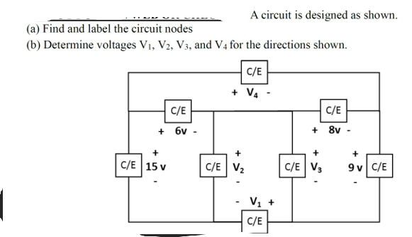 Solved (a) Find and label the circuit nodes (b) Determine | Chegg.com
