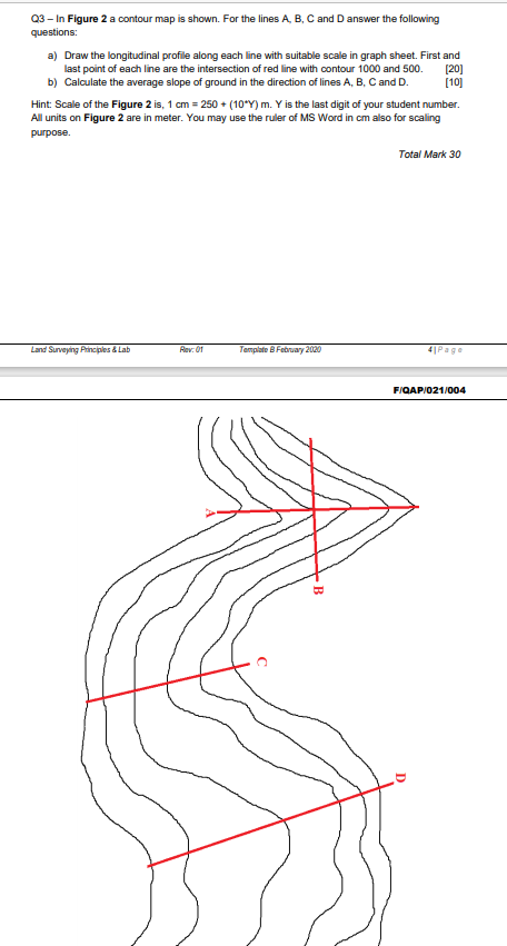 03 - In Figure 2 a contour map is shown. For the | Chegg.com