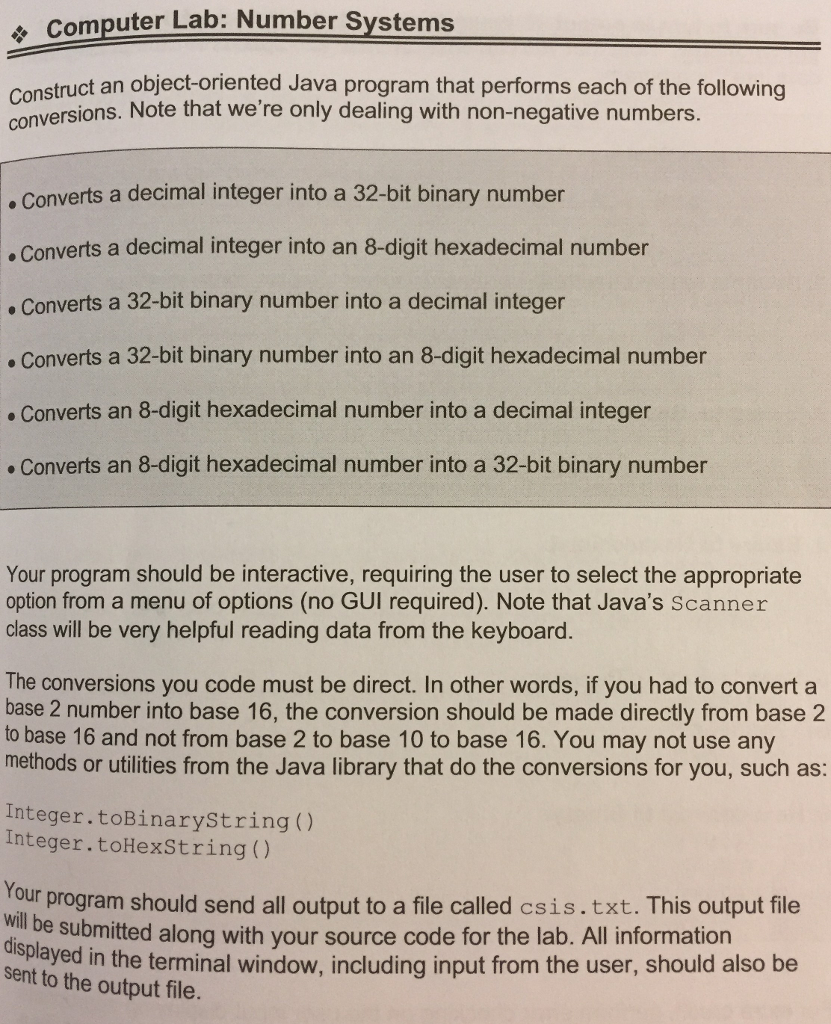 Solved Programming Language: Java Make sure follow all | Chegg.com