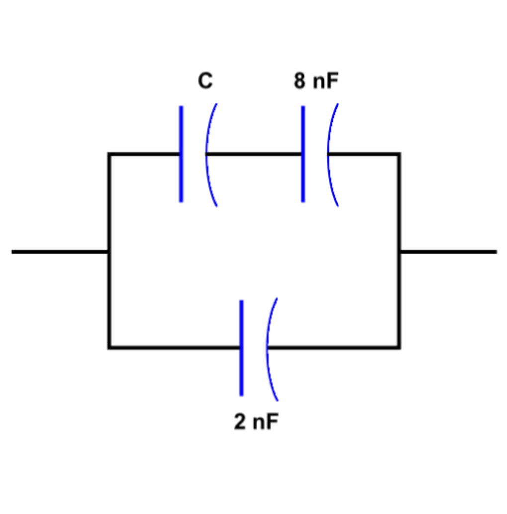 Solved The equivalent capacitance of the circuit shown is 6 | Chegg.com