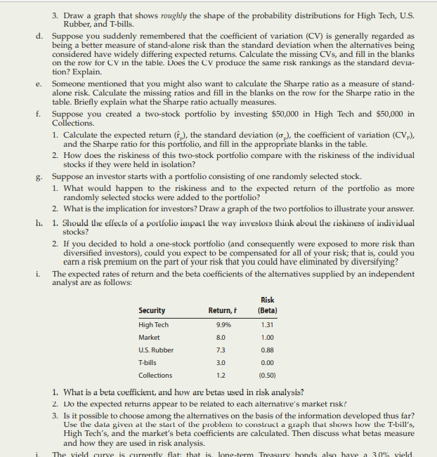 RISK AND RETURN Assume that you recently graduated | Chegg.com