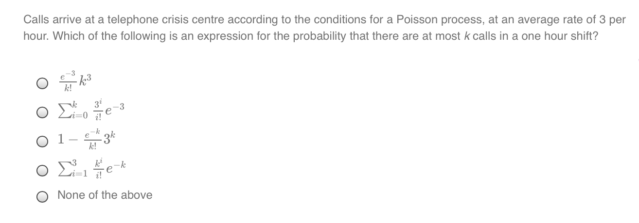 Solved Calls arrive at a telephone crisis centre according | Chegg.com