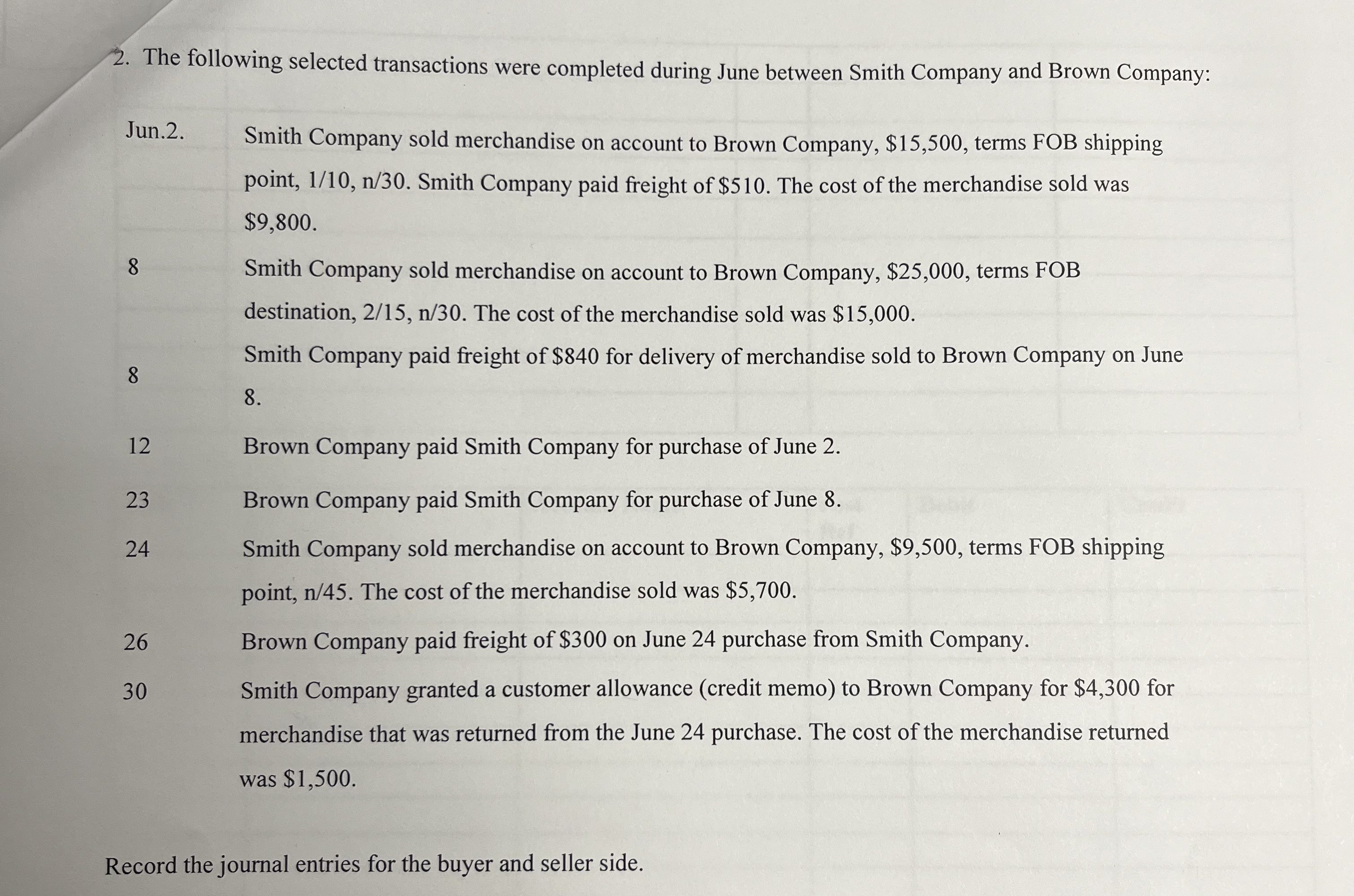 Solved 1. Prepare a) multi-step income statement, (b) a | Chegg.com