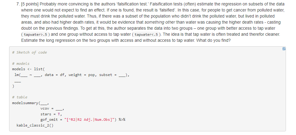 Solved 7. [5 points] Probably more convincing is the authors | Chegg.com