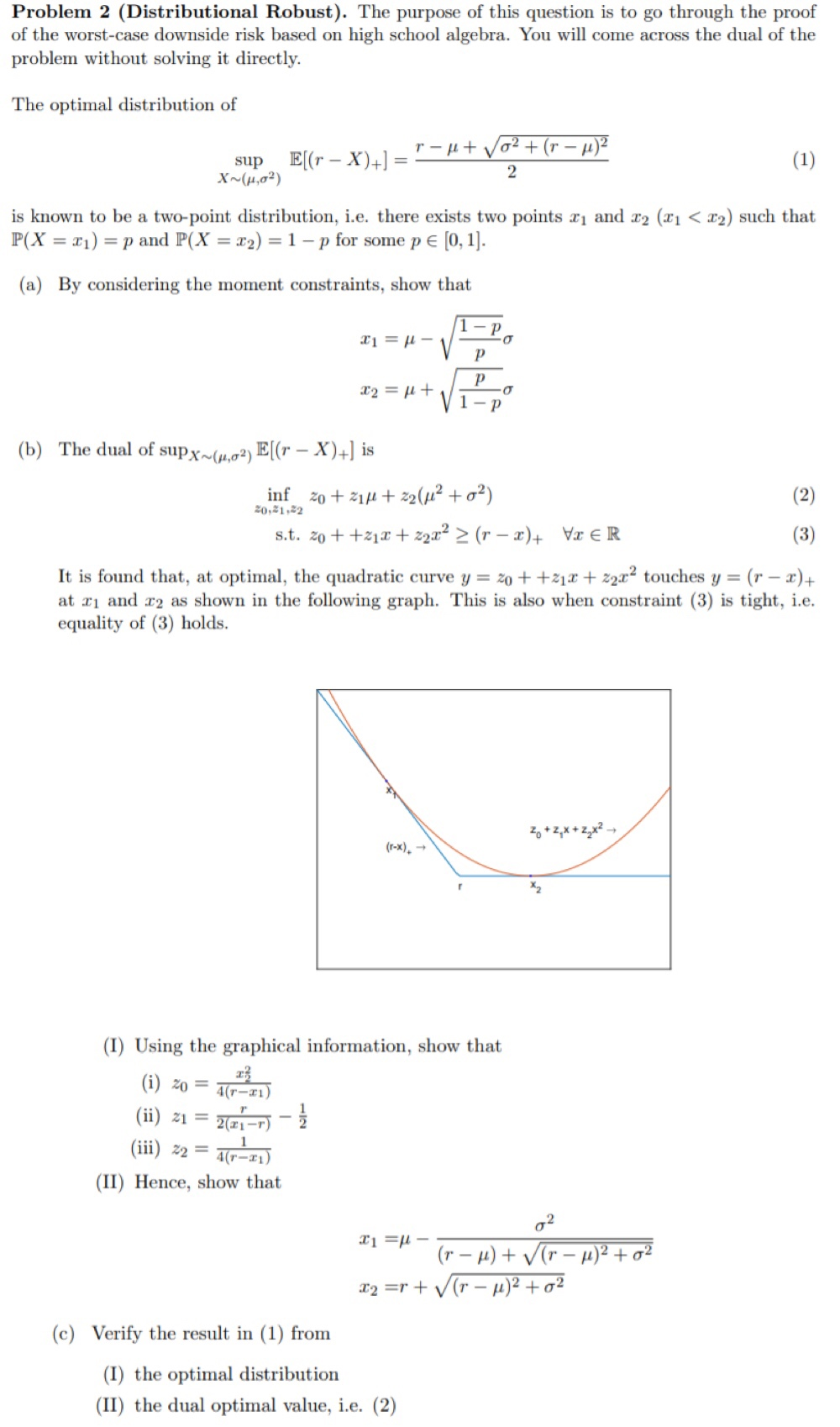 Problem 2 (Distributional Robust). The purpose of | Chegg.com