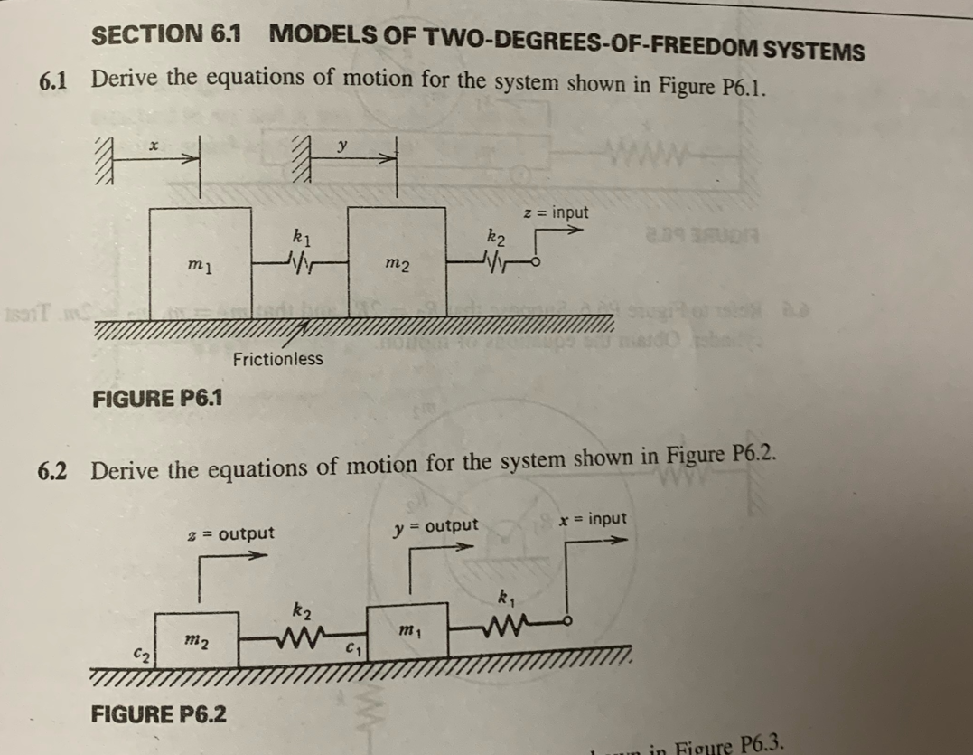 Solved SECTION 6.1 MODELS OF TWO-DEGREES-OF-FREEDOM SYSTEMS | Chegg.com