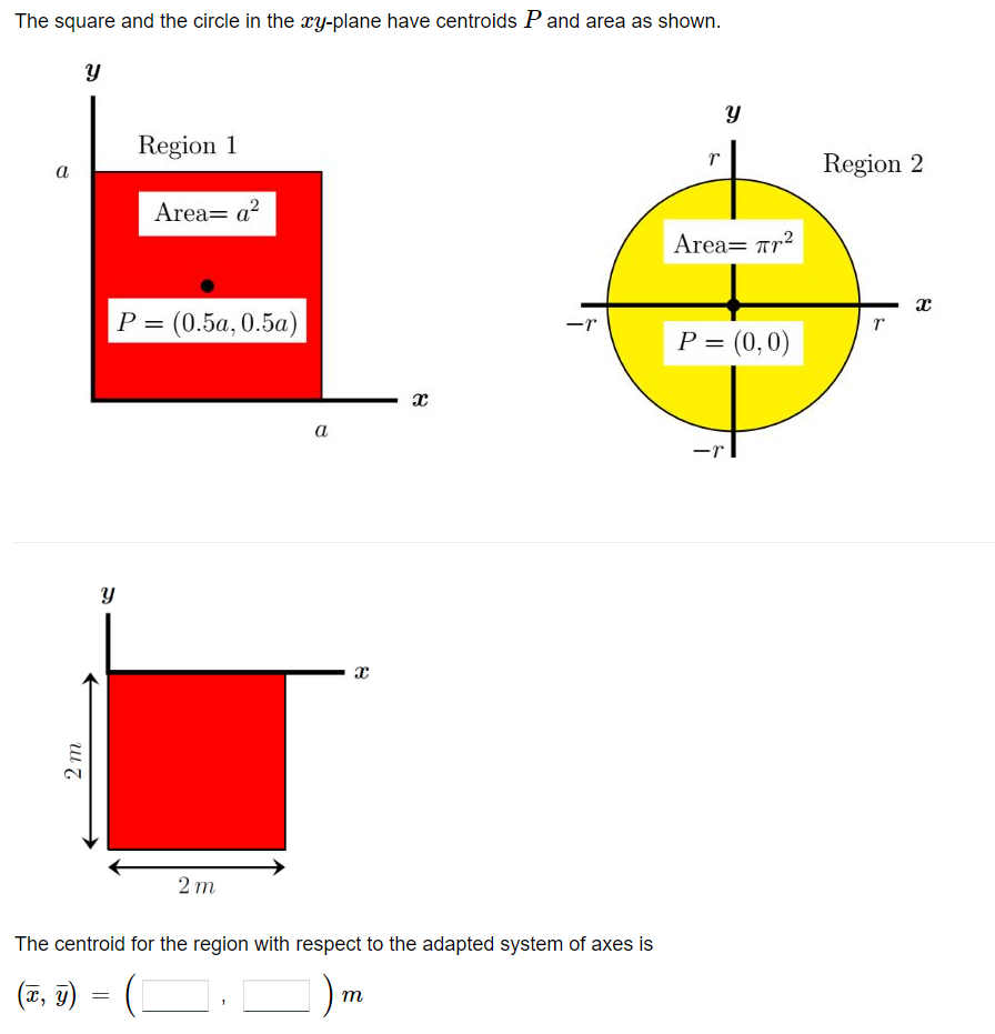 Solved The square and the circle in the xy-plane have | Chegg.com