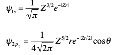Solved How do you solve the 1s and 2pz hydrogenic | Chegg.com