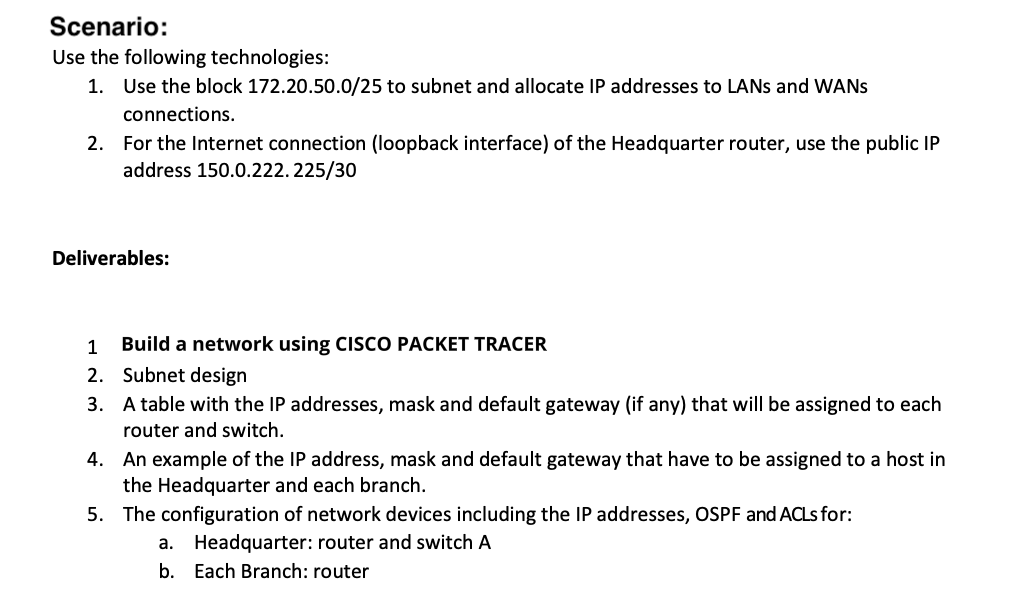 Solved CREATE THIS NETWORK ON CISCO PACKET TRACER A company | Chegg.com