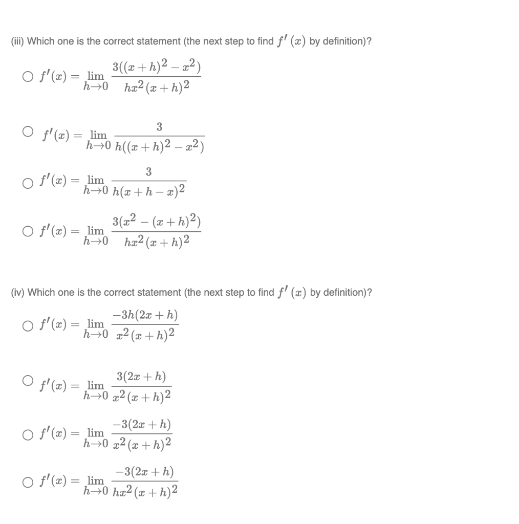 Solved Let f(x)=x23. We will use the definition of | Chegg.com