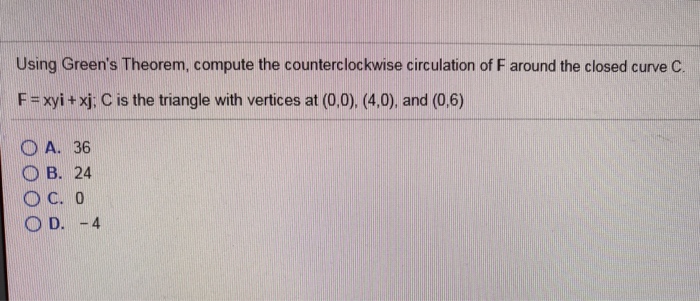 Solved Using Green's Theorem, compute the counterclockwise | Chegg.com