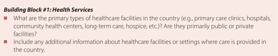 Solved Building Block #1: Health ServicesWhat are the | Chegg.com