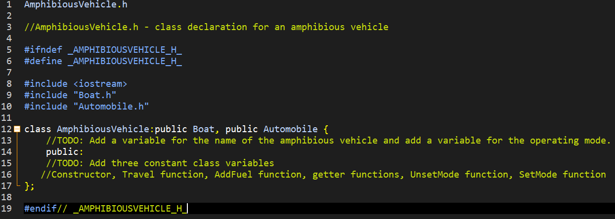 Solved The base class for this workshop is called Vehicle. | Chegg.com
