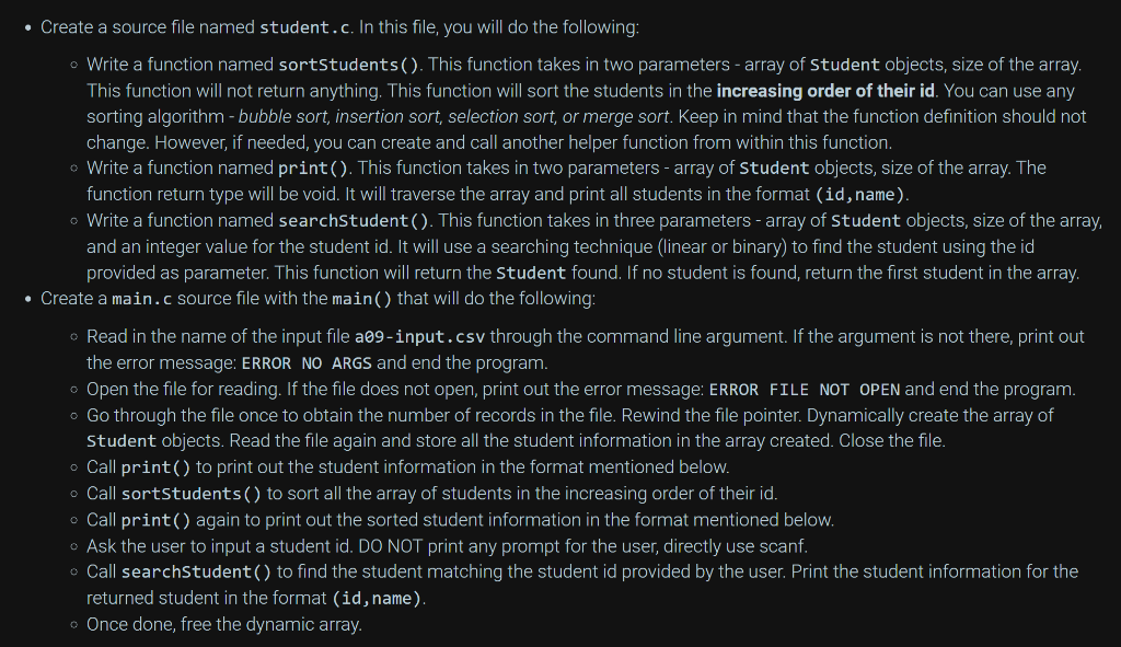 Solved 15.8 LAB ⋆⋆ : Searching \& Sorting Program In this | Chegg.com