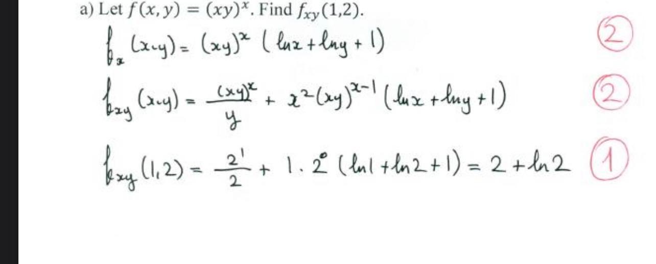 Solved Let f(x,y)=(xy)x. Find | Chegg.com