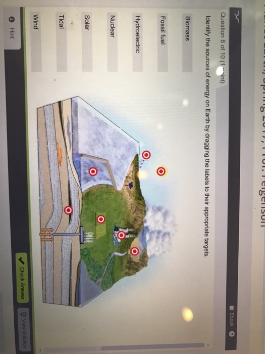 Solved Identify the sources of energy on Earth by dragging | Chegg.com
