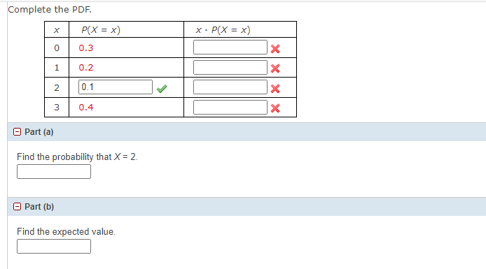 Solved Complete the PDF. Part (a) Find the probability that | Chegg.com