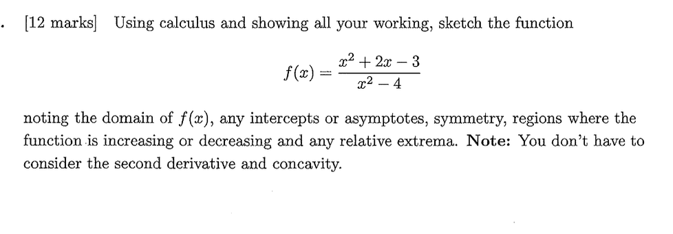 Solved [12 ﻿marks] ﻿Using calculus and showing all your | Chegg.com