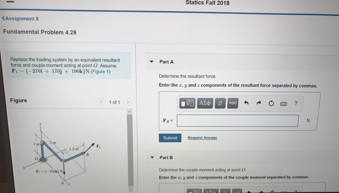 Solved Statics Fall 2018 assignment 8 Fundamental Problem | Chegg.com