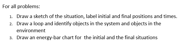 Solved For all problems: 1. Draw a sketch of the situation, | Chegg.com