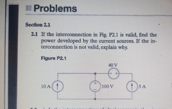 Solved Problems Section 2.1 2.1 If the interconnection in | Chegg.com