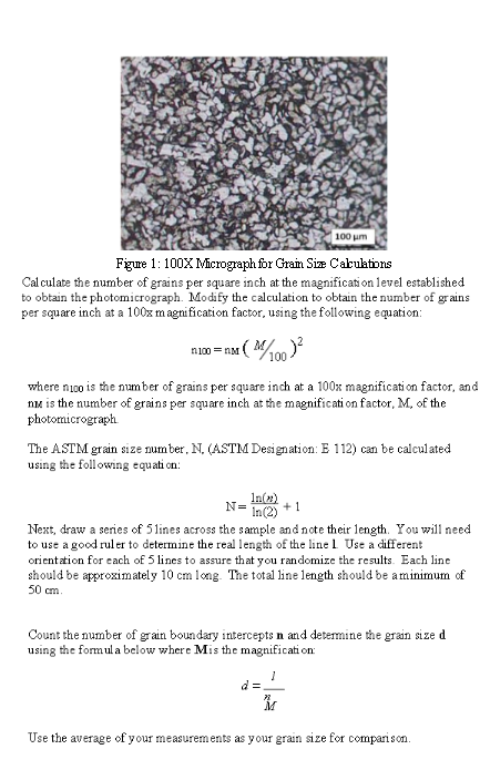 Solved The micrograph at 100x Magnification, calculate the | Chegg.com
