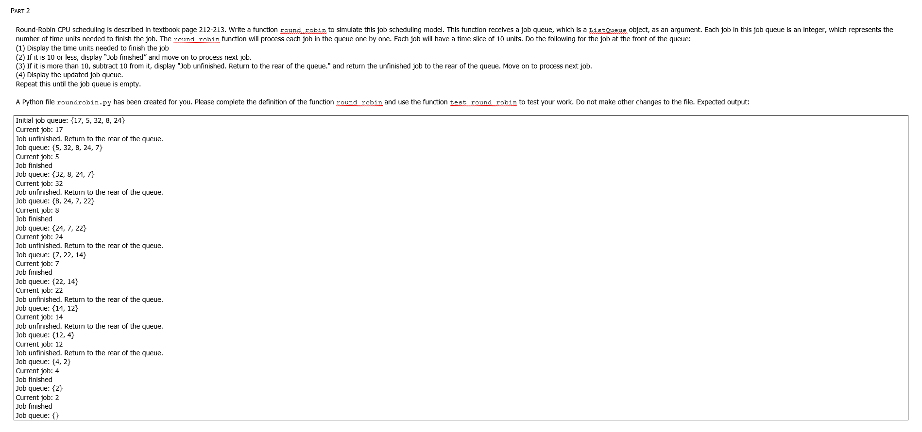 Solved PART 1 init isEmpty len str iter add_, _eq_, clear, | Chegg.com