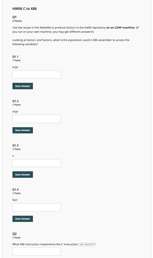 Solved Run Make Test To Build The Factor Executable Program 