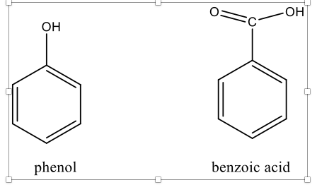 Solved The structures for phenol and benzoic acid are shown. | Chegg.com