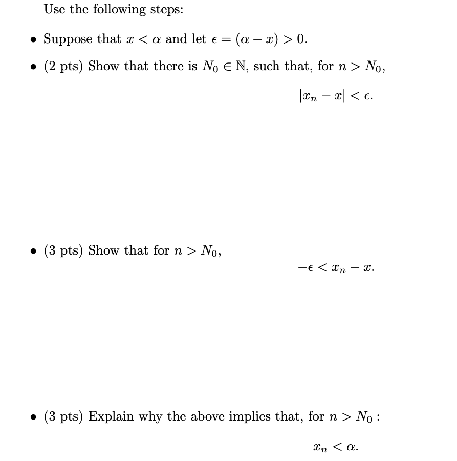 Solved 5a) (10 pts) Let {xn} be a non-decreasing sequence | Chegg.com