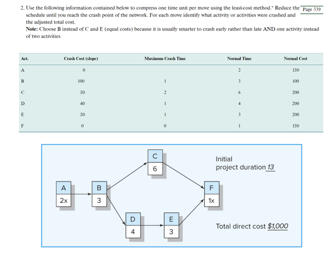 [Solved]: 2. Use the following information contained below