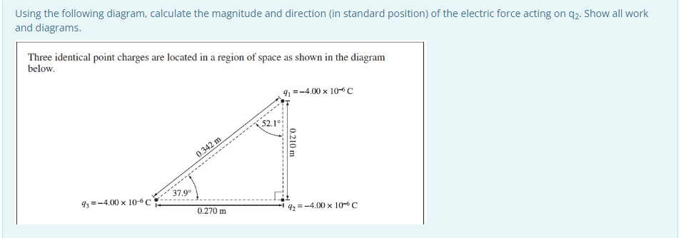 Solved Using the following diagram, calculate the magnitude | Chegg.com