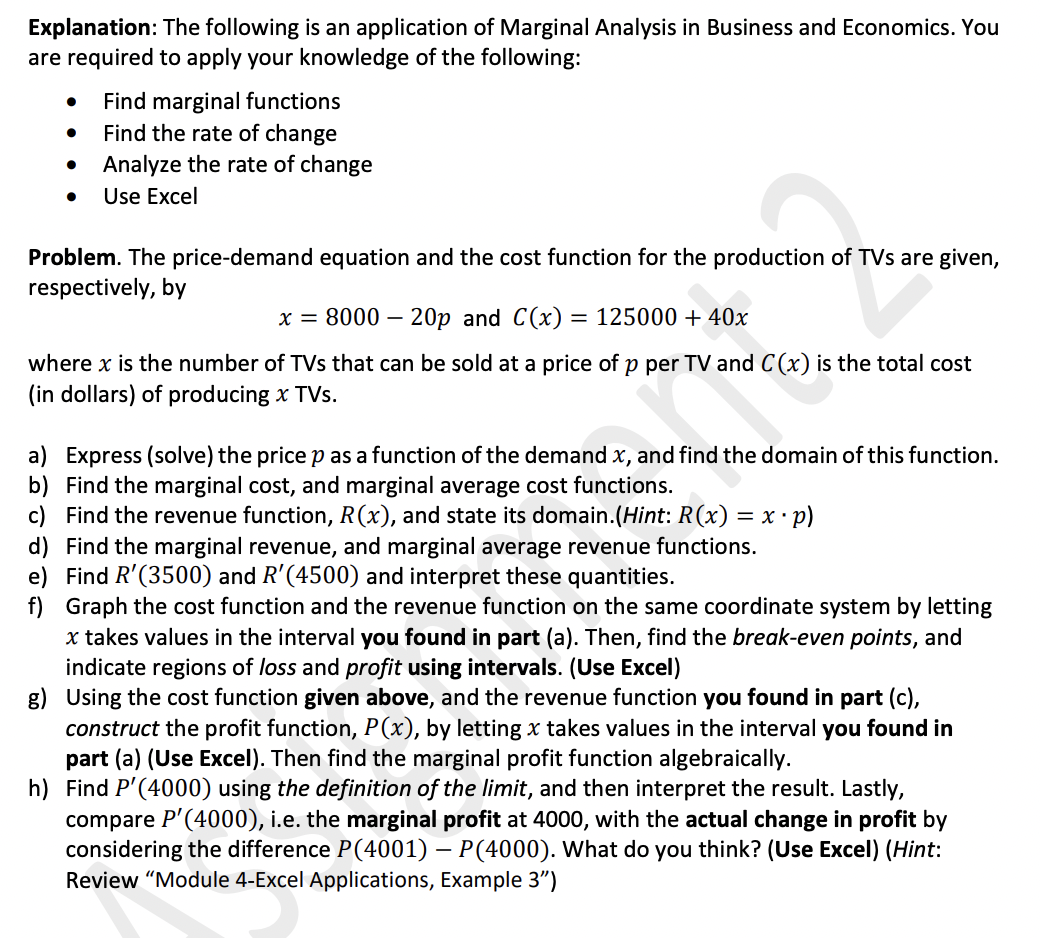 Solved Explanation: The following is an application of | Chegg.com