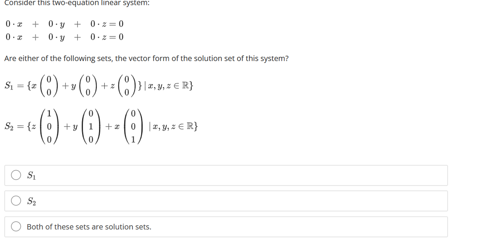 Solved Consider this two-equation linear | Chegg.com