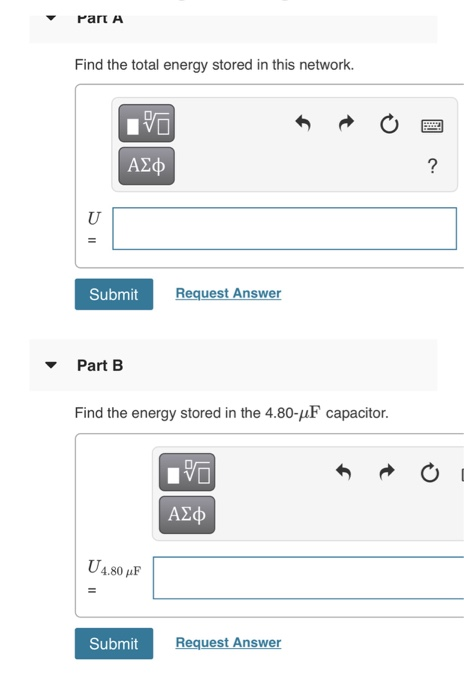 Solved Constants For the capacitor network shown in the | Chegg.com