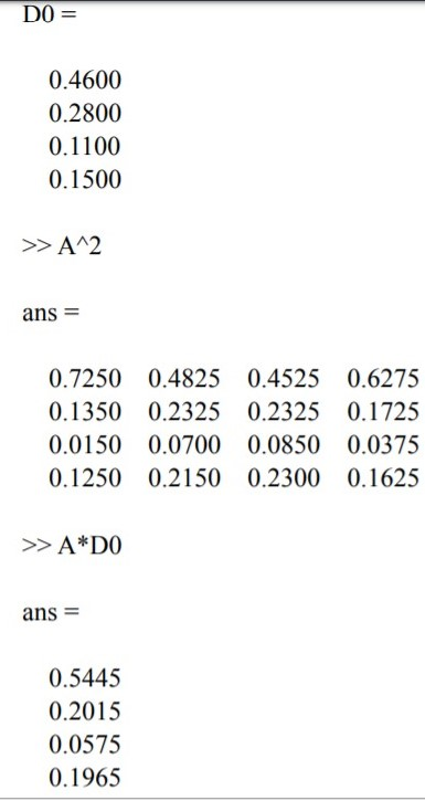 Problem 17. Refer to MATLAB Diary 20. The transition | Chegg.com