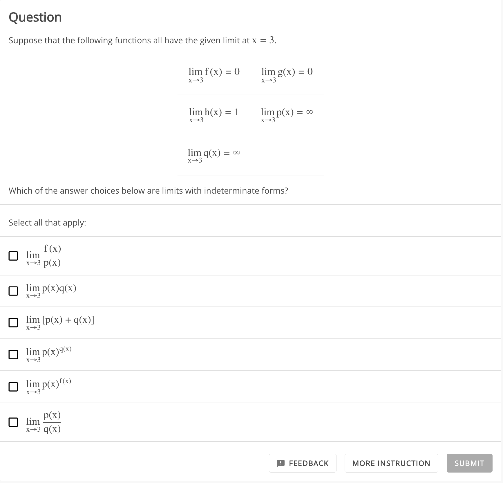 Solved Suppose That The Following Functions All Have The 