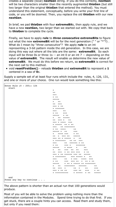 Solved Option A Basic 1d Cellular Automata Implement The