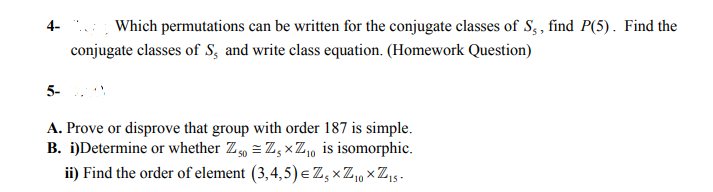 Solved 4- Which permutations can be written for the | Chegg.com