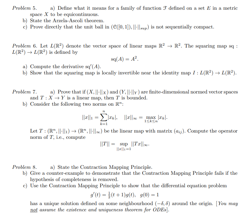 Solved Problem 5. a) Define what it means for a family of | Chegg.com