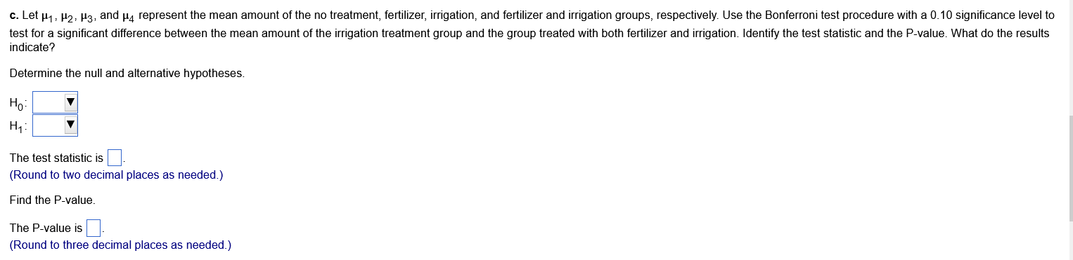 shown are partial results from using the Bonferroni | Chegg.com