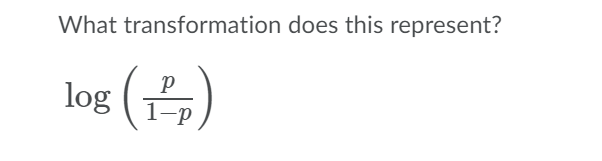 Solved What transformation does this represent? log (1) | Chegg.com