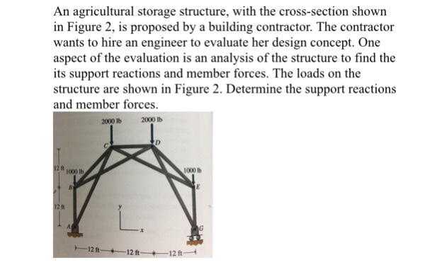 Solved An agricultural storage structure, with the | Chegg.com