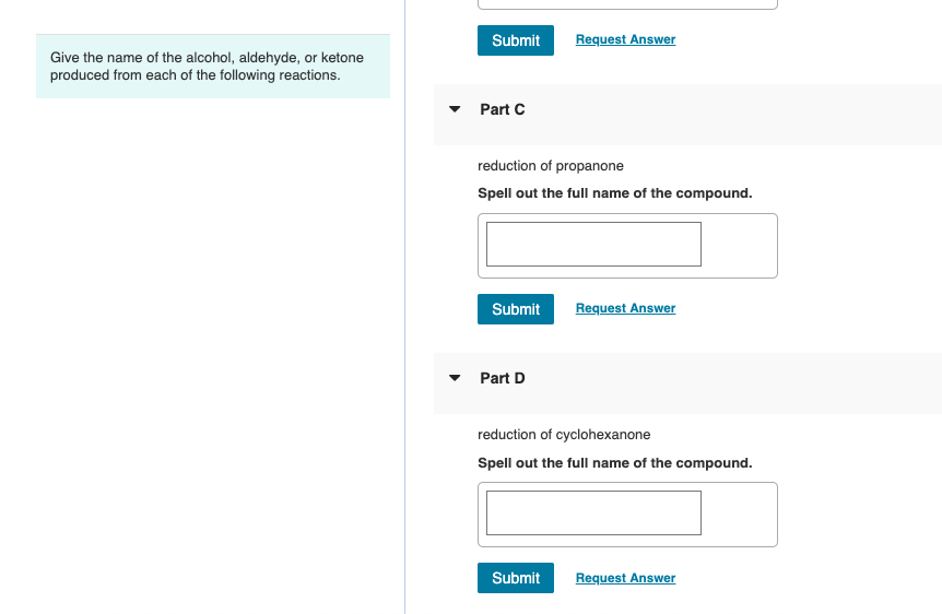 Solved Write the common name for each of the following | Chegg.com
