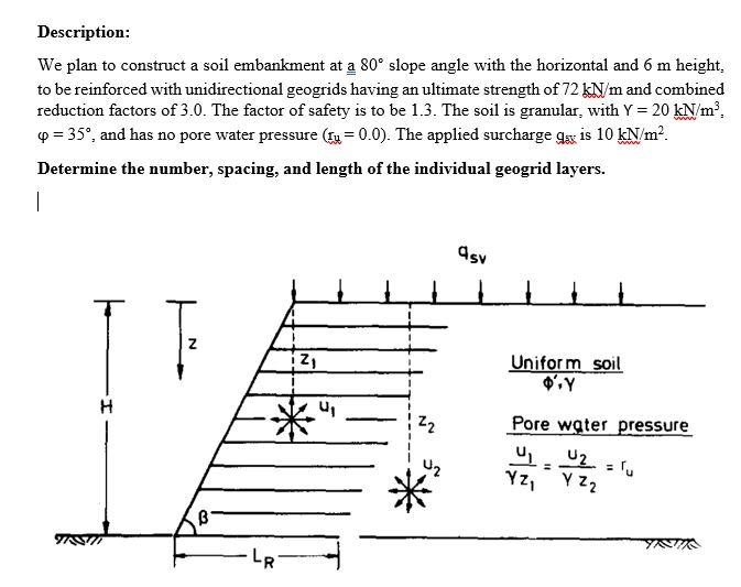 Description: We plan to construct a soil embankment | Chegg.com
