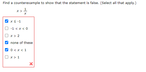Solved Find a counterexample to show that the statement is | Chegg.com