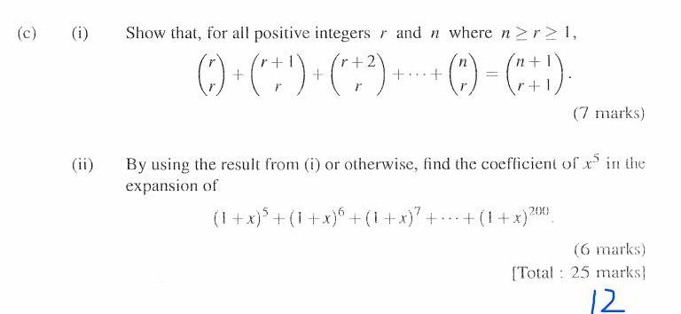 Solved (c) Show that, for all positive integers r and n | Chegg.com